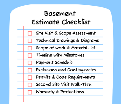 What Should Be in a Basement Finishing Estimate? 9 Must-Have Items ...